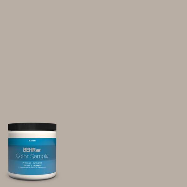 BEHR PREMIUM PLUS 8 oz. #T18-08 Off The Grid Satin Enamel Interior ...