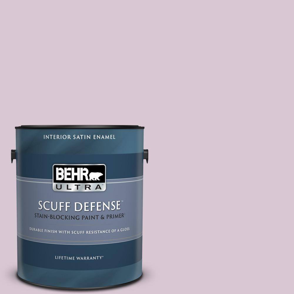 BEHR ULTRA 1 gal. #S110-2 Orchid Haze Extra Durable Satin Enamel ...