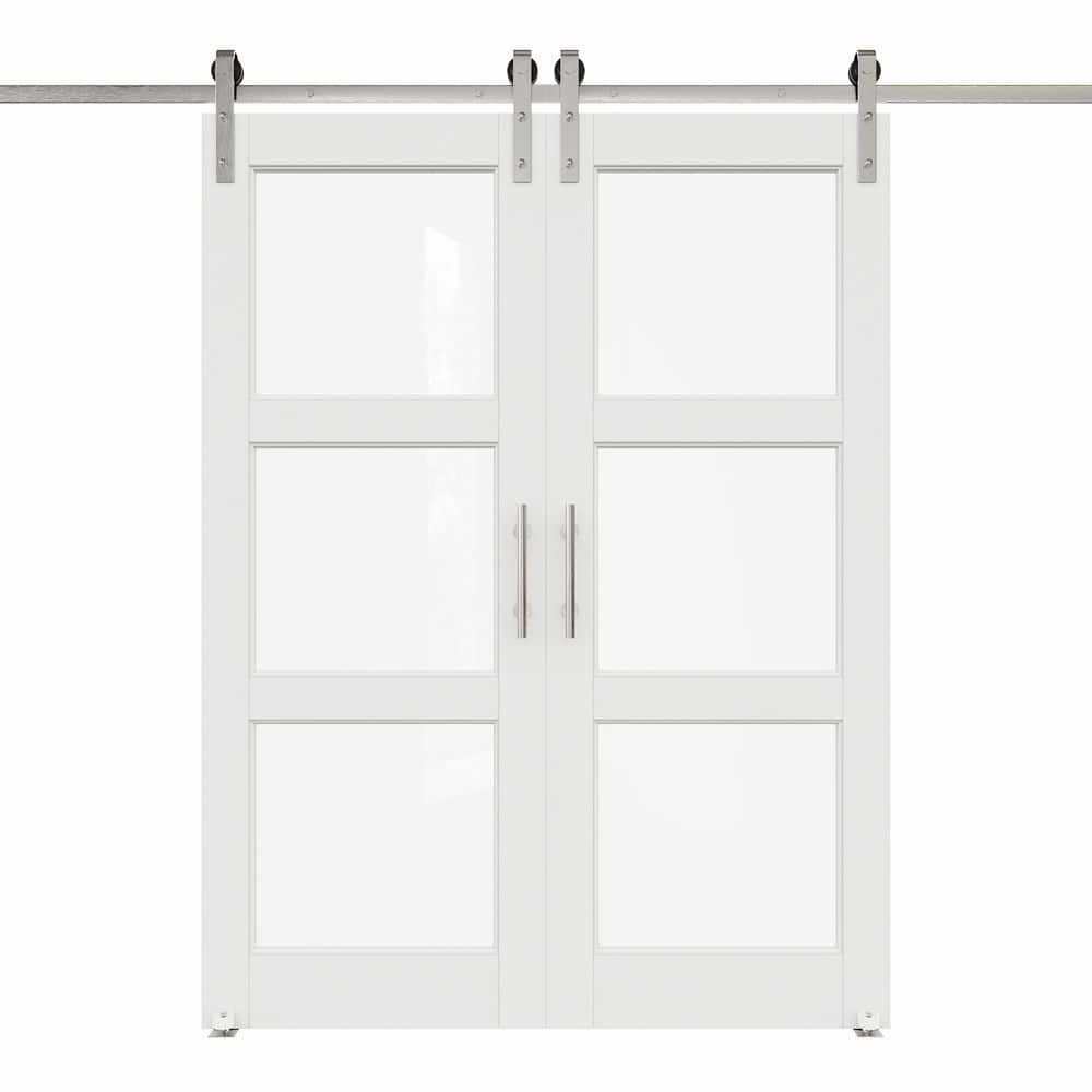 Reviews for ARK DESIGN 48 in. x 80 in. 3-Lite Tempered Clear Glass ...