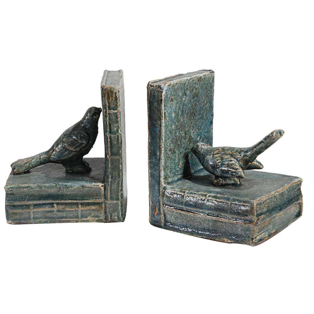 A & B Home 5 in. x 6 in. Decorative Bird Bookends (2-Pack) 69161