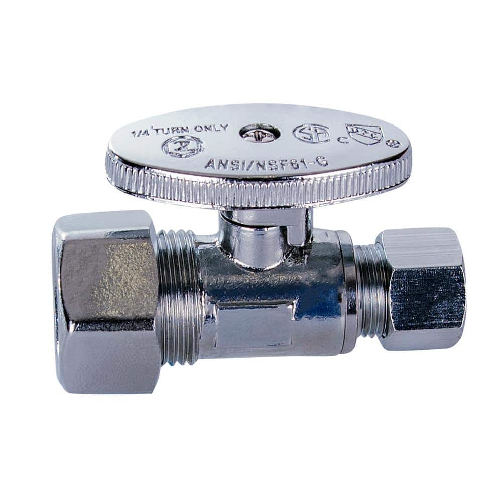 PLUMBFLEX 5/8 in. Compression Inlet x 3/8 in. O.D. Compression Outlet ...