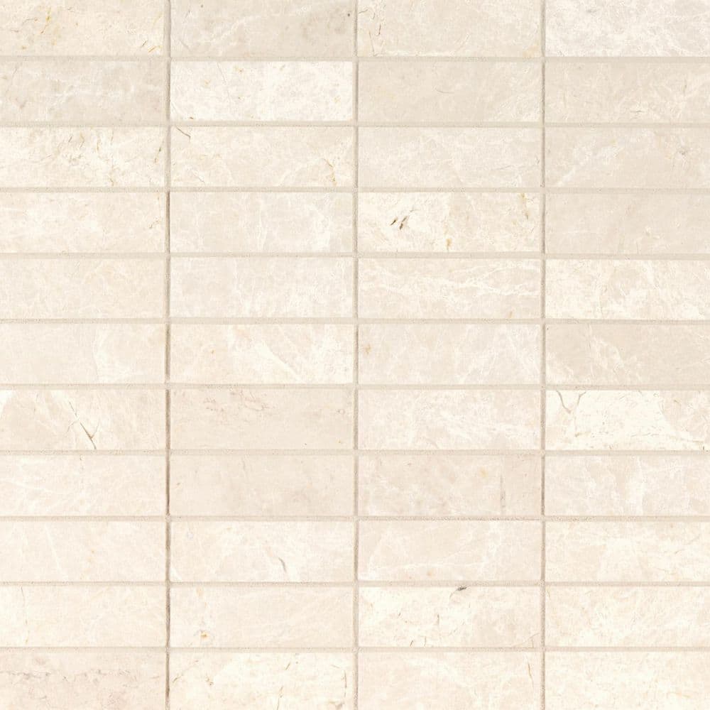 Jeffrey Court Parchment 1"x3" Vanilla Stack Cream 11.5 in. x 12 in ...