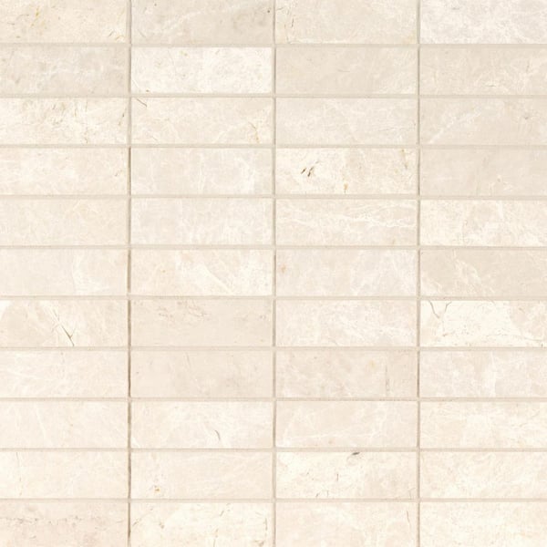 Jeffrey Court Parchment 1"x3" Vanilla Stack Cream 11.5 in. x 12 in ...