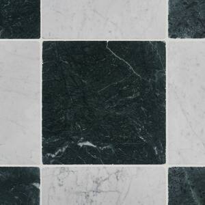 Ivy Hill Tile Heritage Nero and Bianco Carrara 12 in. x 12 in. Tumbled ...