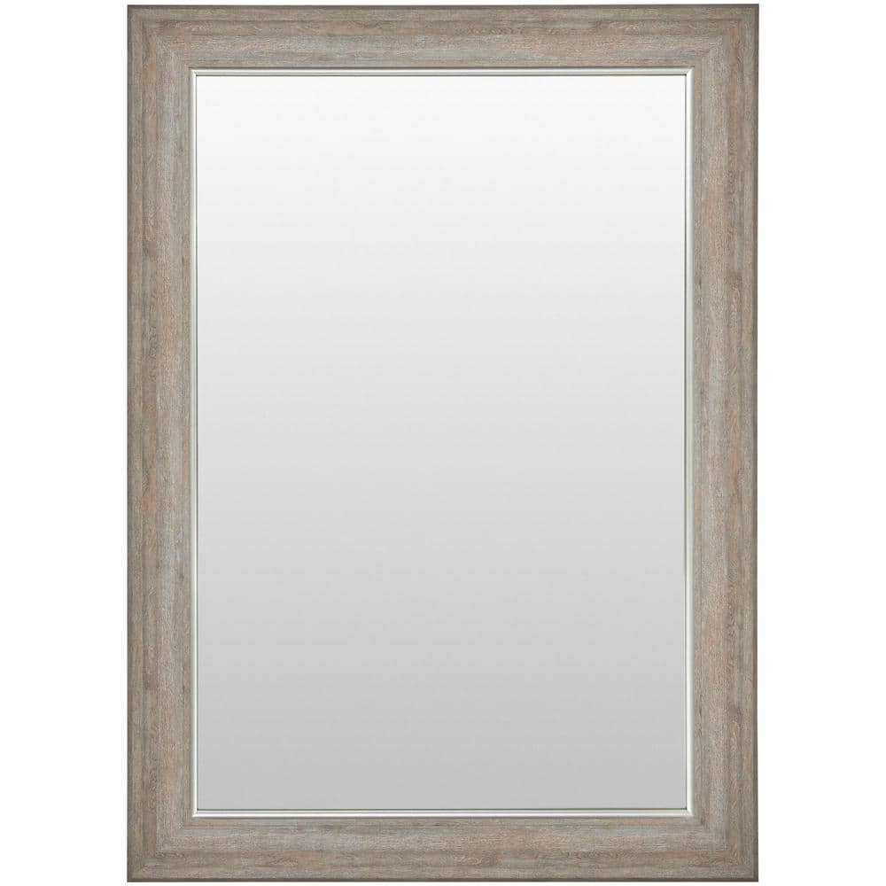 Livabliss Lyla 36 in. x 30 in. Beige Framed Decorative Mirror ...