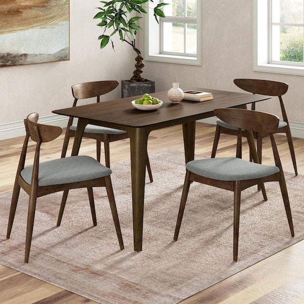 CHRISTOPHER KNIGHT HOME Victor Mid-Century Modern 5-Piece Walnut Plus ...