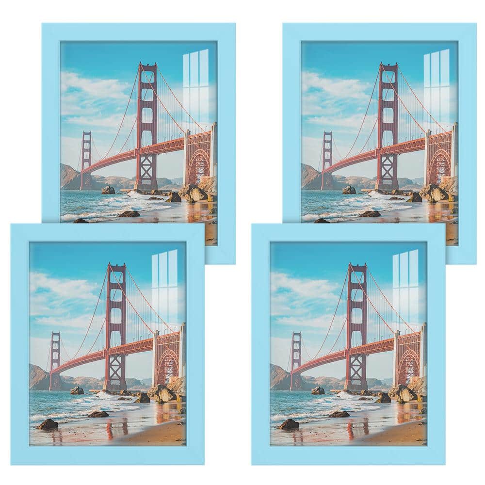 Wexford Home Modern 8 in. x 10 in. Light Blue Picture Frame (Set of 4 ...