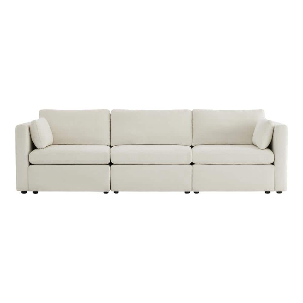 Spruce & Spring Rhea 112.6 in. Straight Arm Fabric Straight Sofa in ...