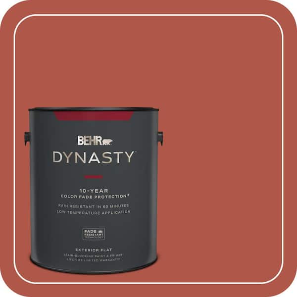 BEHR DYNASTY 1 gal. #PPU2-14 Tibetan Orange Flat Exterior Stain ...