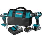 Makita 18V LXT Lithium-Ion Brushless Cordless Combo Kit 5.0 Ah (2-Piece) XT288T - The Home Depot