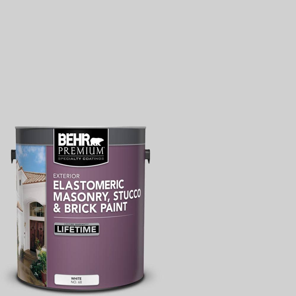 BEHR PREMIUM 1 gal. #N520-1 White Metal Elastomeric Masonry, Stucco and ...