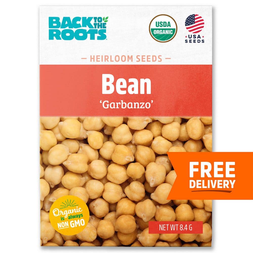 Back to the Roots Organic Garbanzo Bean Heirloom Vegetable Seeds 46129 ...