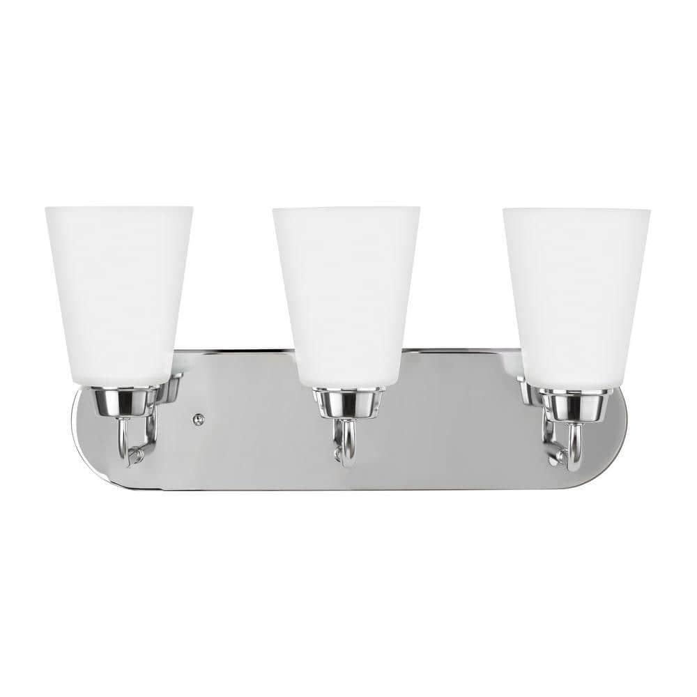 Generation Lighting Kerrville 18 in. 3-Light Chrome Traditional ...