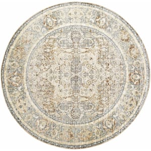 HAUTELOOM Arias 7 ft. x 9 ft. Beige/Camel/Medium Gray Area Rug ...