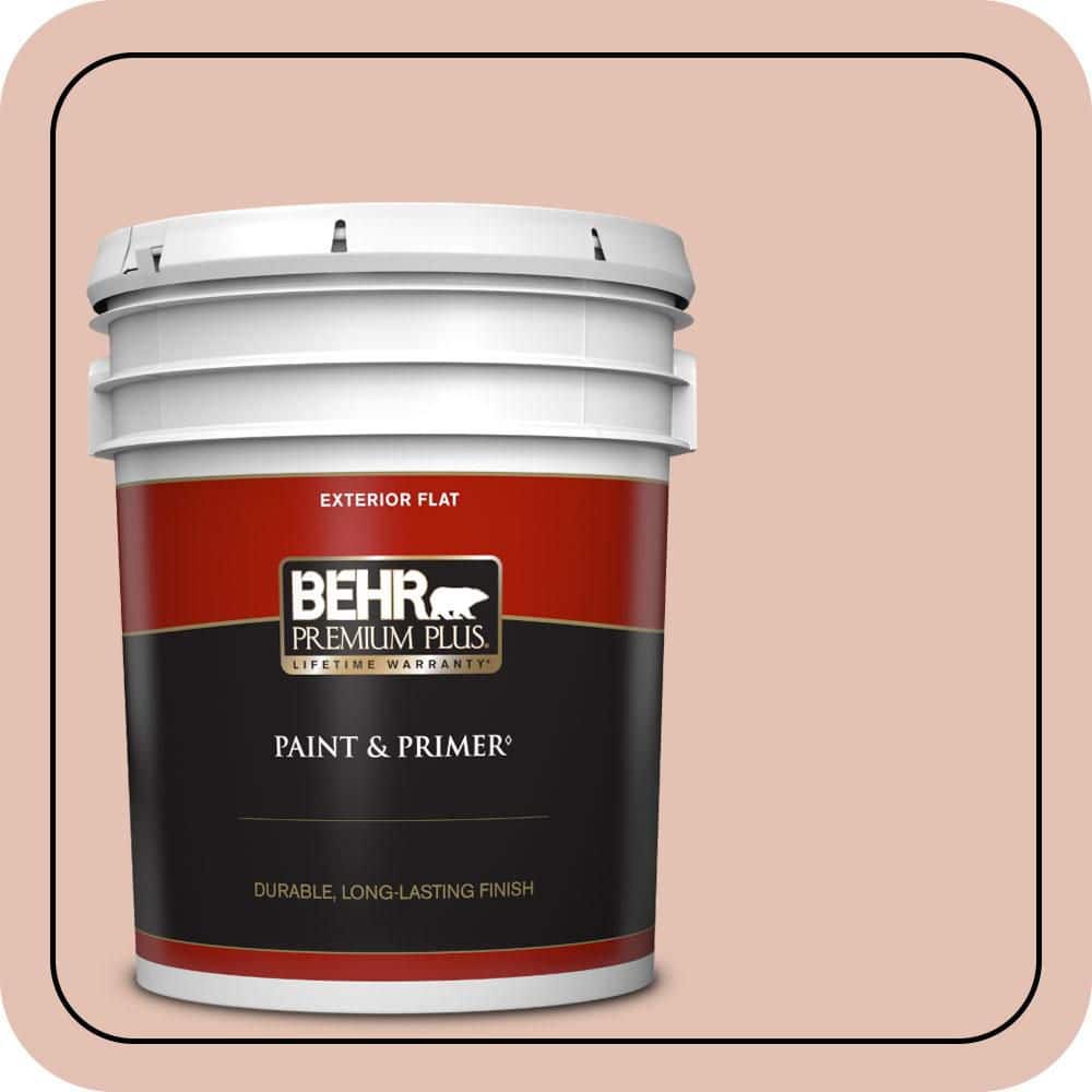 BEHR PREMIUM PLUS 5 gal. #S180-2 Sunwashed Brick Flat Exterior Paint ...