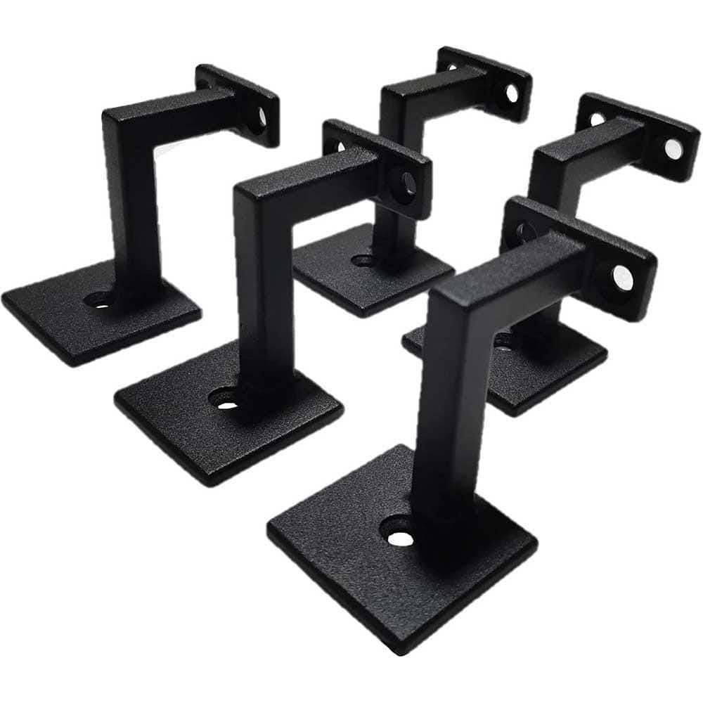 Afoxsos Textured Black Zinc Alloy Square Handrail Brackets for ...