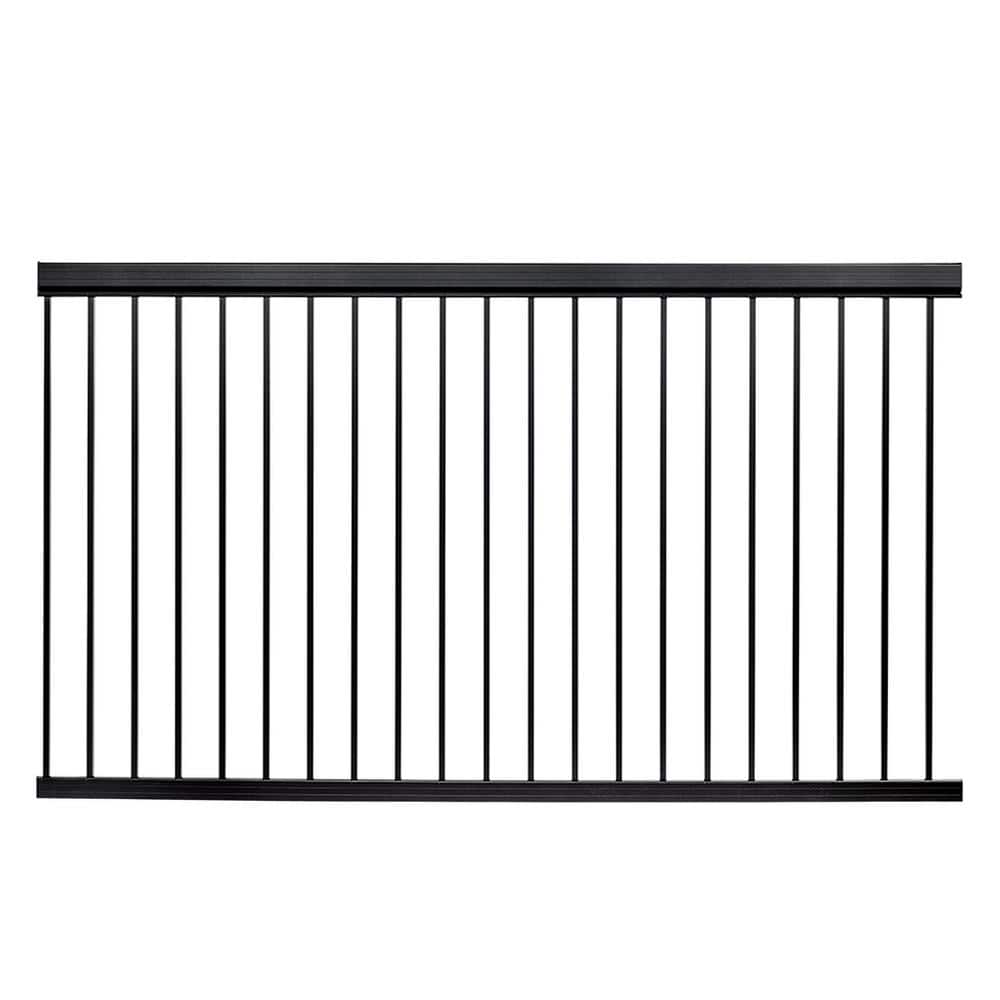 Vista 36 in. H x 96 in. W Black Aluminum Level Railing Kit PBRL8XB36X ...