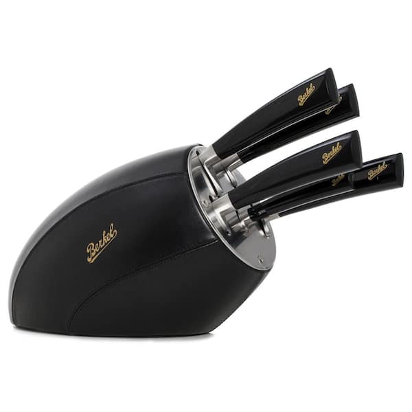 Berkel Sense Block with 5-Piece Kitchen Knife Set, Black-BSE5ELLBSRBCB ...