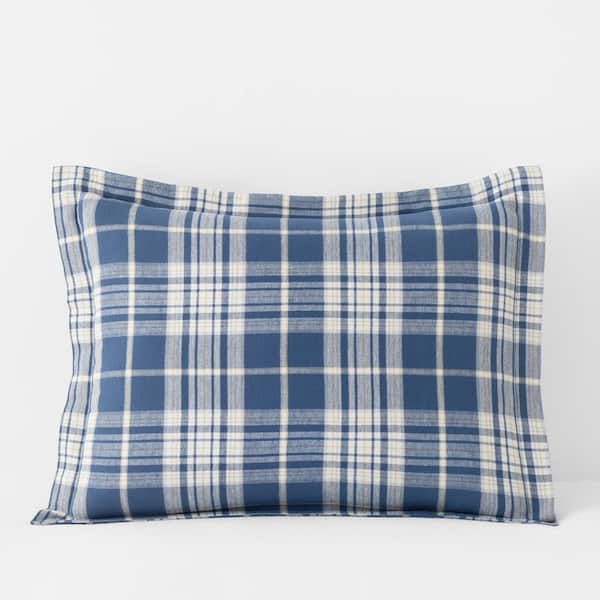 The Company Store Company Cotton Plaid Velvet Scot Cotton Sham 51314F-K ...