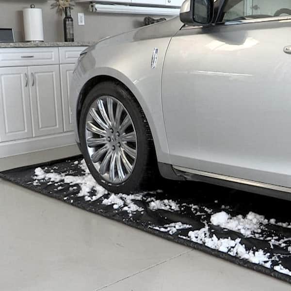 Unbranded AutoFloorGuard 8.5 ft. W x 20 ft. L Compact Size PVC Debris Garage Containment Mat AFG8520