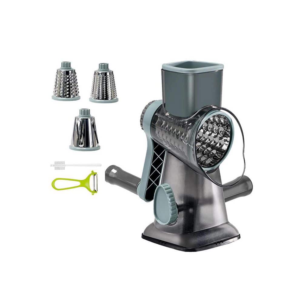 Lynzavix Multifunctional Blue Manual Rotary Cheese Grater with Handle ...