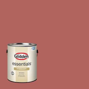 Glidden Premium 1 qt. PPG1057-6 Sienna Red Satin Interior Latex Paint ...