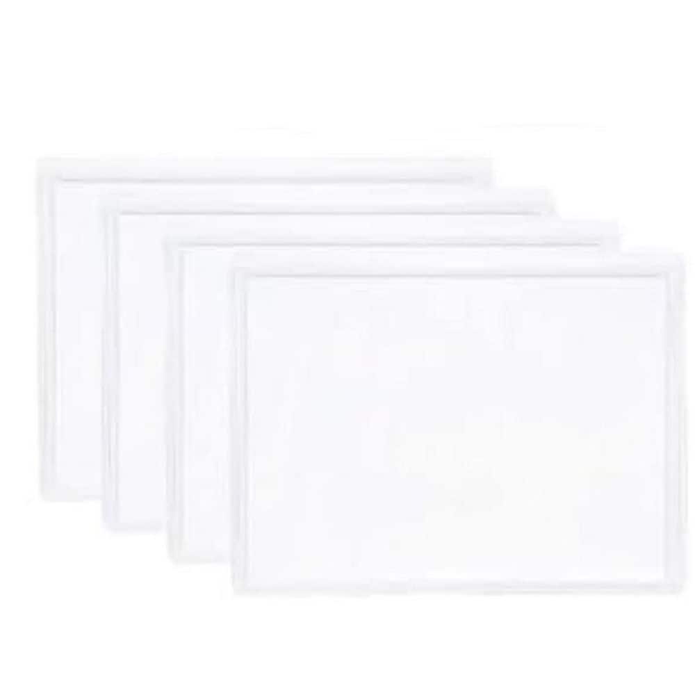 3 x 4 in. Adhesive Plastic Pockets Sleeves with White Insert Cards Self ...