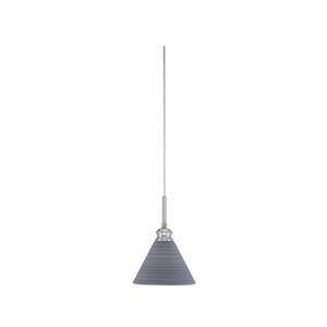 Albany 60-Watt 1-Light Brushed Nickel Pendant Mini Pendant Light Square ...
