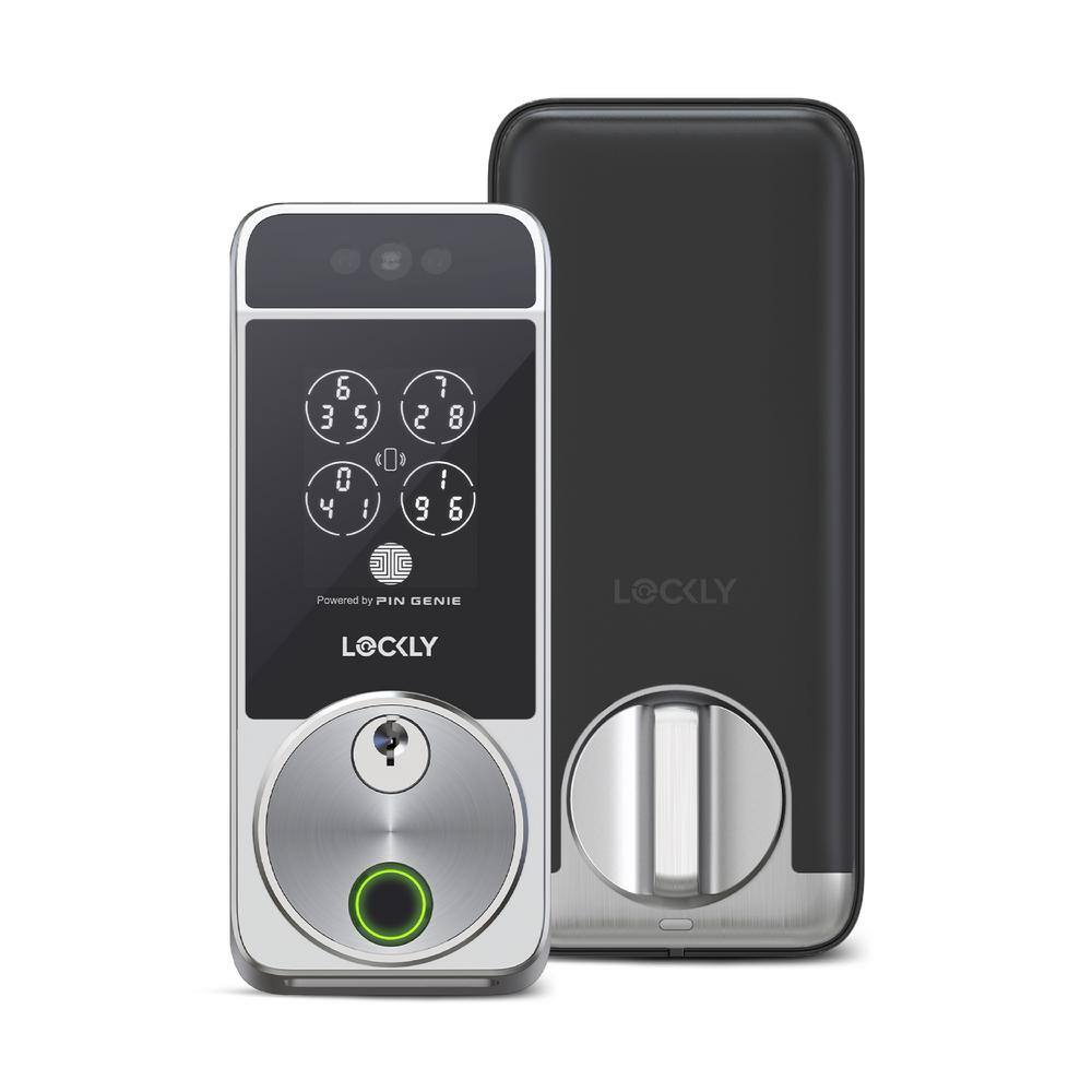 Reviews for Lockly Visage Facial Recognition Zeno Satin Nickel Deadbolt ...
