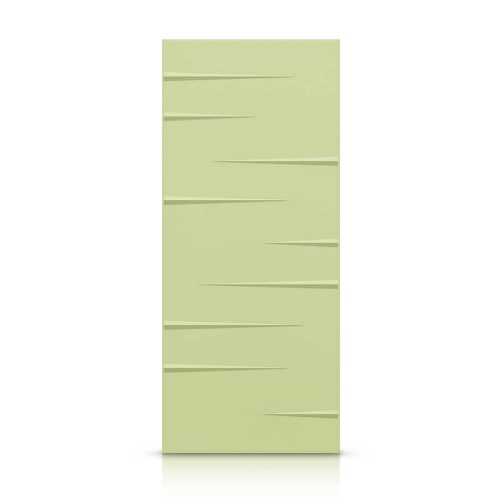 CALHOME 30 in. x 96 in. Hollow Core Sage Green Painted Composite MDF ...