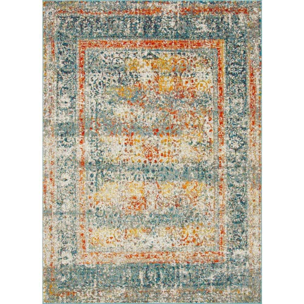 Unique Loom Rosso Gondola Blue 9 ft. x 12 ft. Area Rug 3142371 - The ...