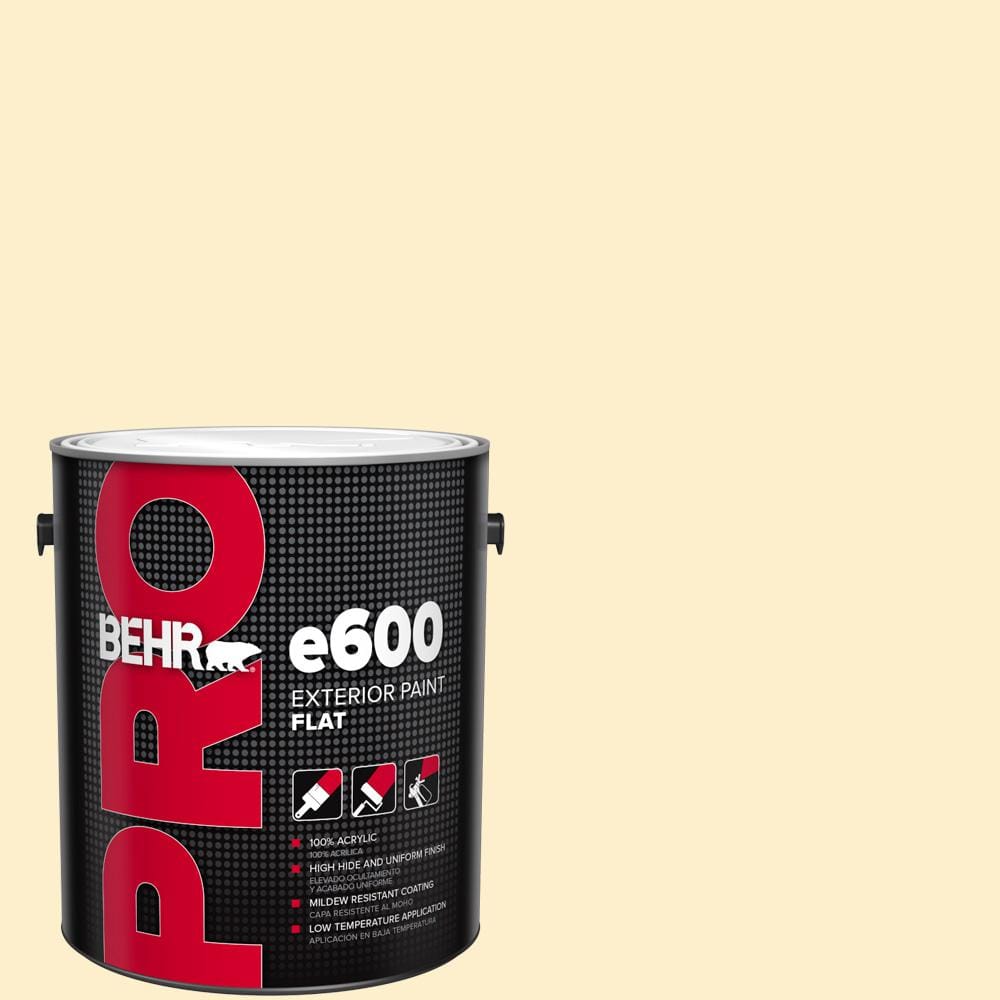 BEHR PRO 1 gal. #360A-2 Morning Sunlight Flat Paint PR61001 - The Home ...