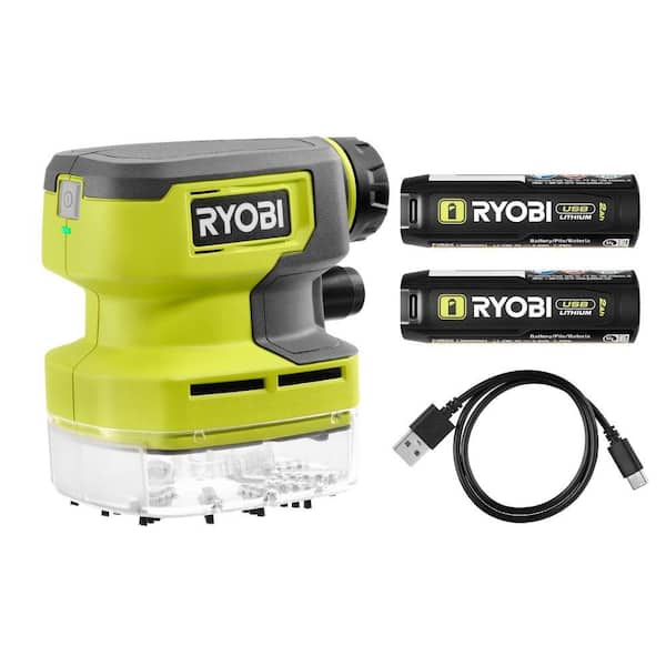RYOBI USB Lithium Desktop Vacuum Kit with 2.0 Ah Battery, Charging ...