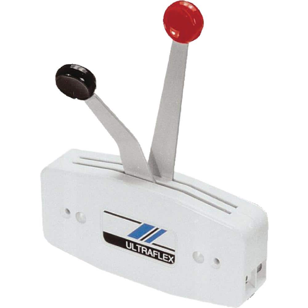 Uflex Single Function Dual Lever Side Mount Control, White B47 - The ...