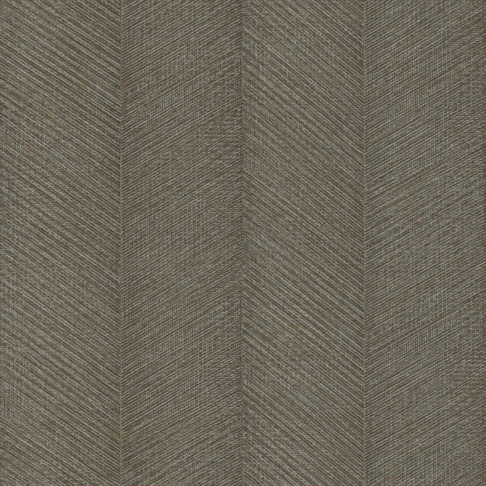 A-Street Prints Ione Evergreen Green Textured Chevron Wallpaper Sample ...