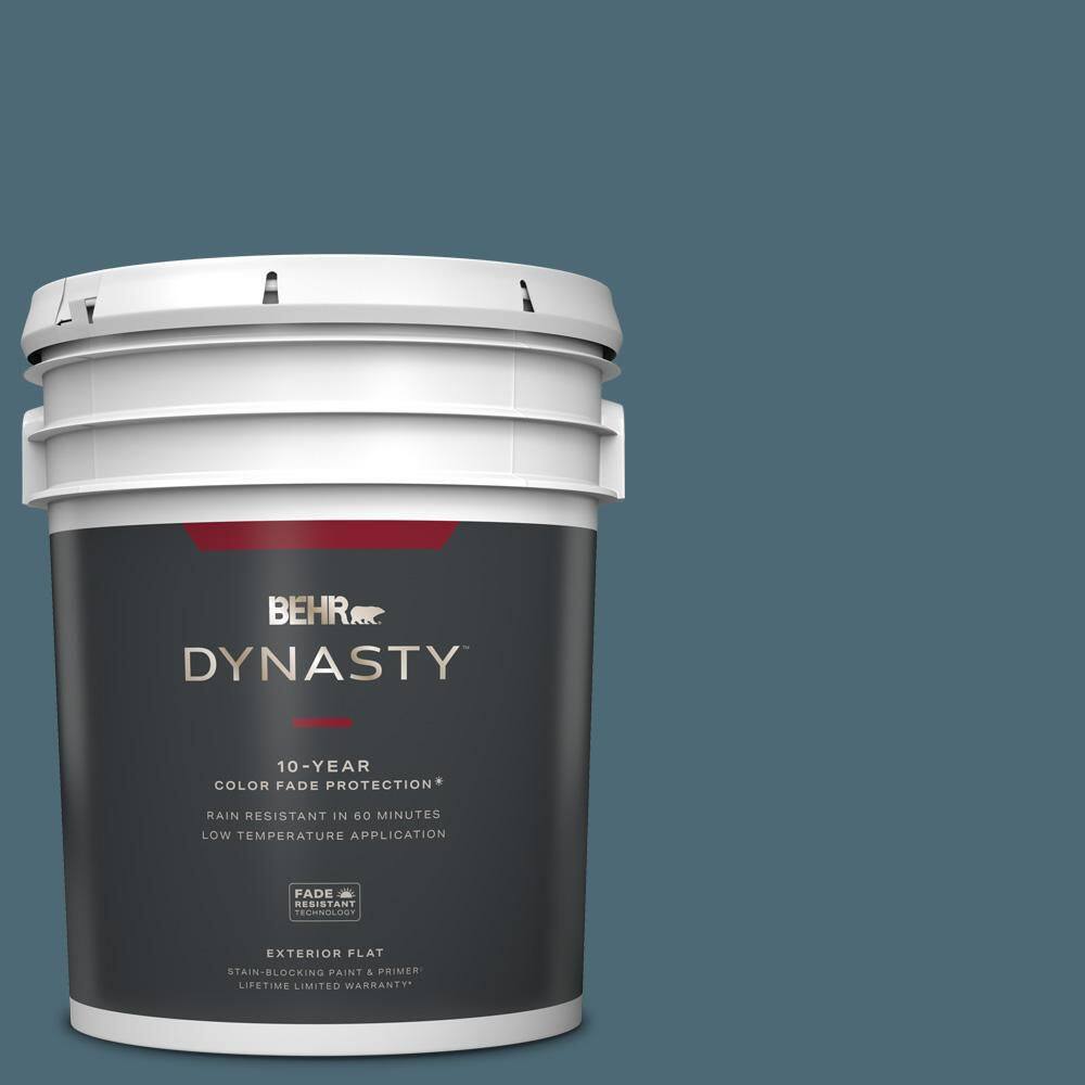 BEHR DYNASTY 5 gal. #S470-6 Shipwreck Flat Exterior Stain-Blocking ...