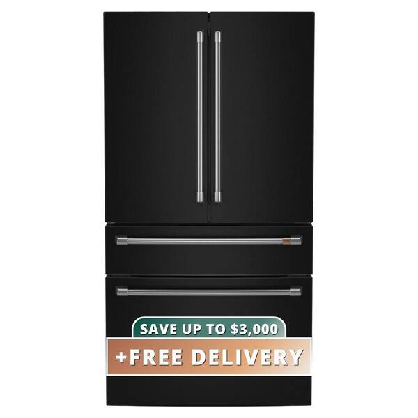 Cafe 36 in. 23.2 cu. ft. Counter-Depth 4-Door French-Door Refrigerator ...