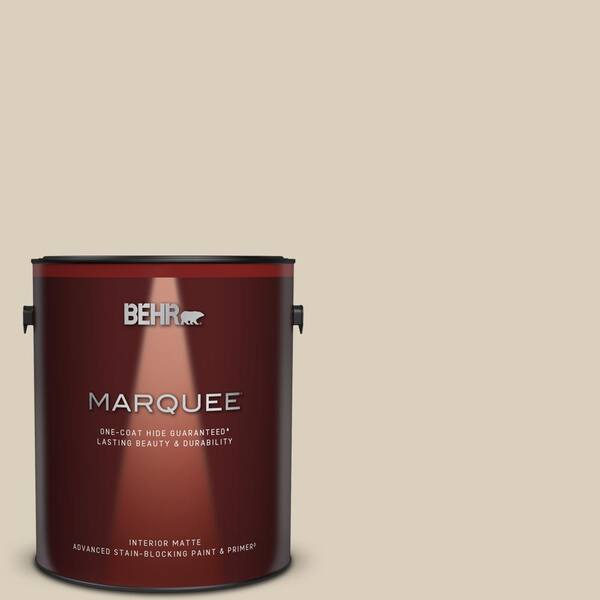 BEHR MARQUEE 1 gal. #BWC-25 Sandy Clay Matte Interior Paint & Primer ...