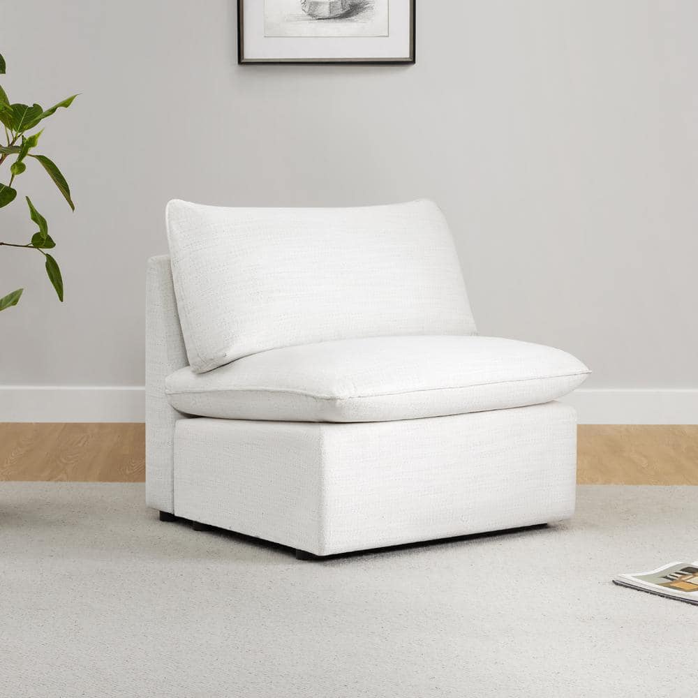 Spruce & Spring Nereidix 34 in. Armless Fabric Accent Chair Sectional ...