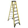 Werner 10 ft. Fiberglass Step Ladder with Shelf 375 lb. Load Capacity ...
