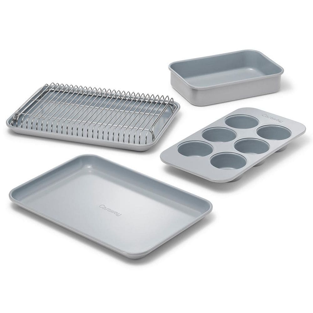 CARAWAY HOME Mini 6 Piece Gray Bakeware Set with Storage BW-MNST-103 ...