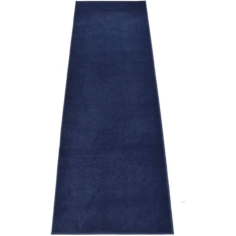 Solid Euro Royal Navy Blue 31 in. x 6 ft. Your Choice Length Stair ...