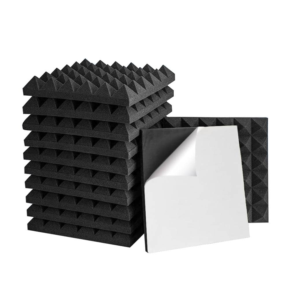 Wellco 1 ft. x 1 ft. x 3 in. Sound Absorbing Panels With Double-Side ...