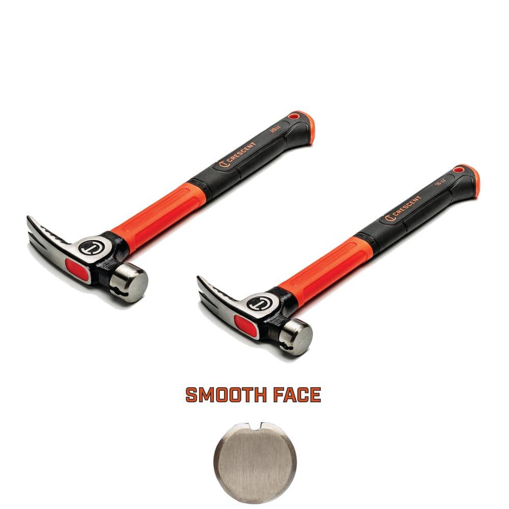 Crescent 16 oz. and 20 oz. Fiberglass General Purpose Hammer Set (2 ...
