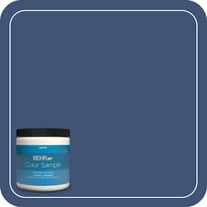 BEHR PREMIUM PLUS 8 oz. #600D-7 Daring Indigo Eggshell Enamel Interior ...