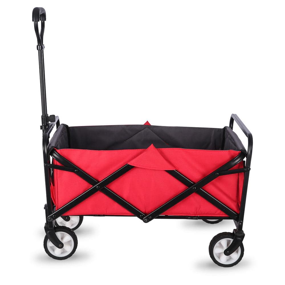 Agfabric 6.27 cu. ft. Folding Wagon Fabric Cart Heavy-Duty Collapsible ...