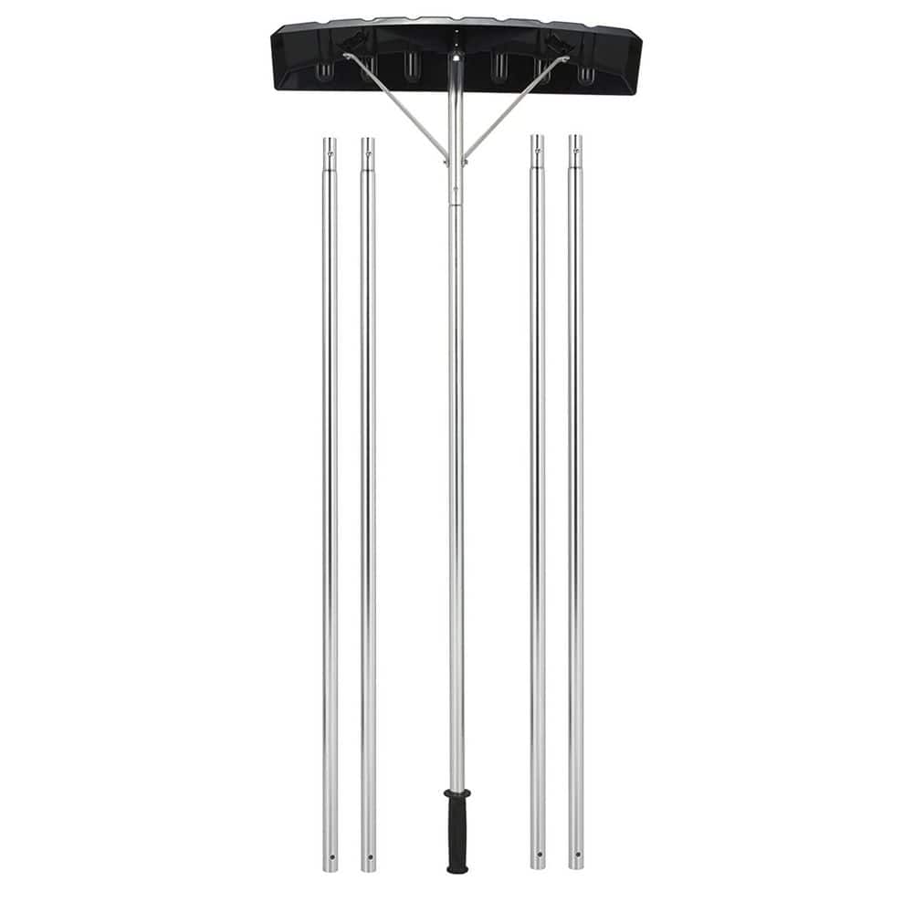 Alpulon 240 in. Plastic Handle Extendable Aluminum Snow Roof Rake ...