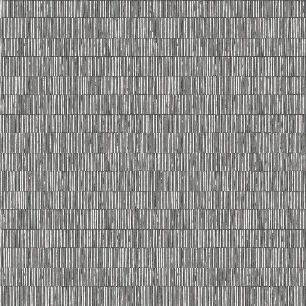Zen Collection Grey Bamboo Screen Stripe Sheen Finish Non-Pasted Non ...