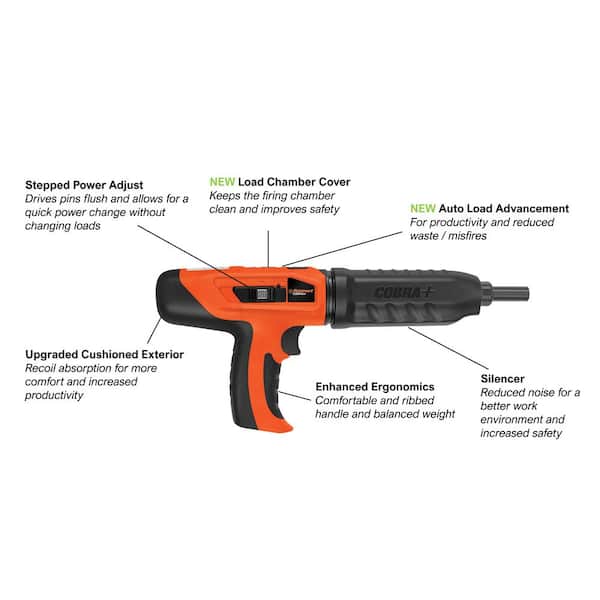 Ramset Cobra Plus 0.27 Caliber Semi-Automatic Powder Actuated Tool (PAT ...