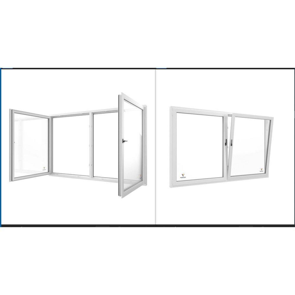 PX 72 in. x 48 in. Right-Handed, Low-E, Triple-Pane, Replacement, Vinyl ...